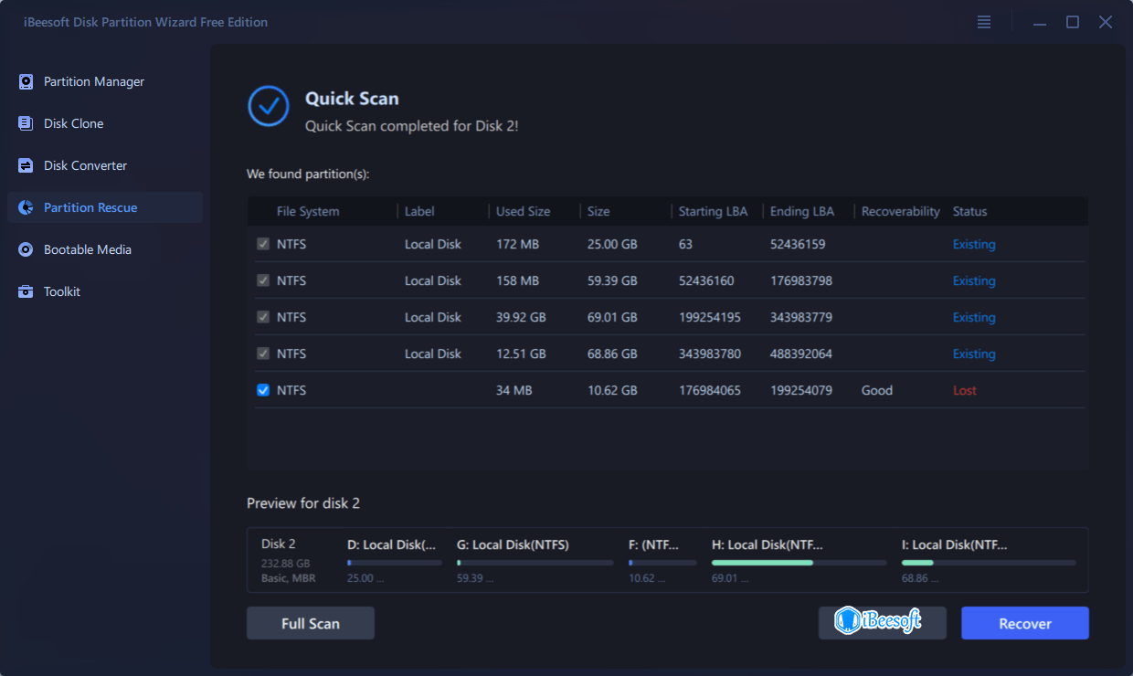 Récupération de partition : récupérer une partition de disque dur ...